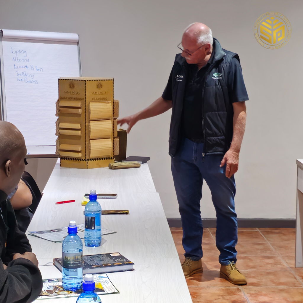 Training Buco staff about our poles and timber products